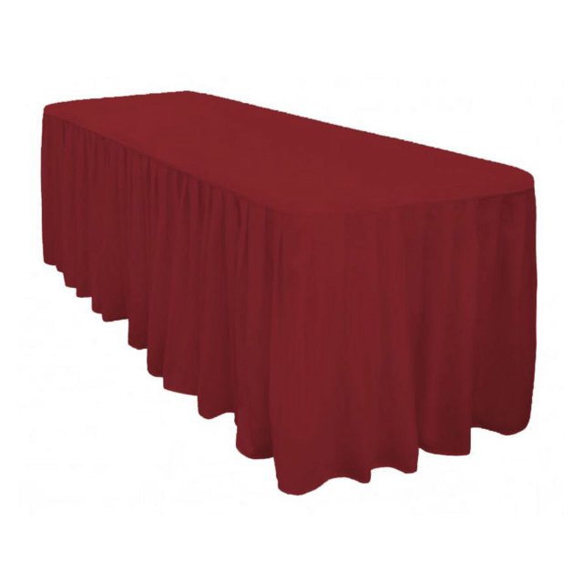 The Great American Store Polyester 6ft Rectangle Fitted Burgundy ...