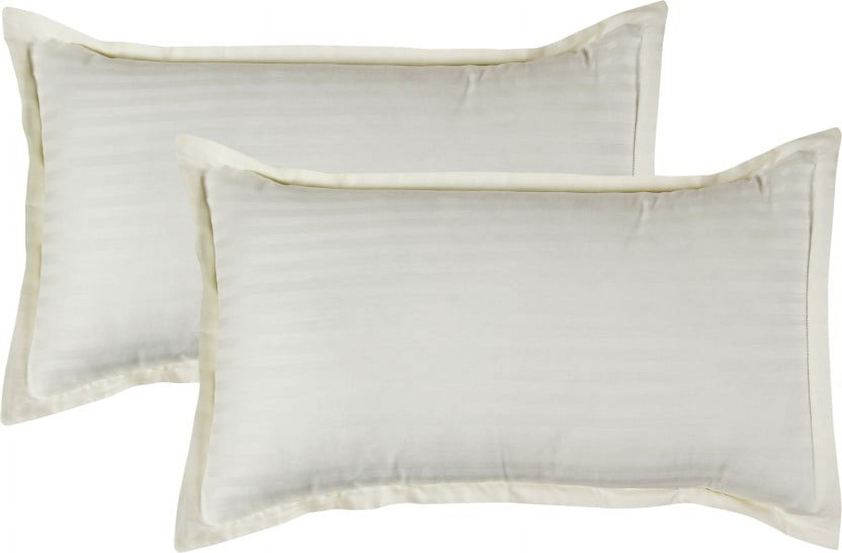 The Great American Store Set Of 2 Pillow Shams 12 x 17 Stripe Ivory ...