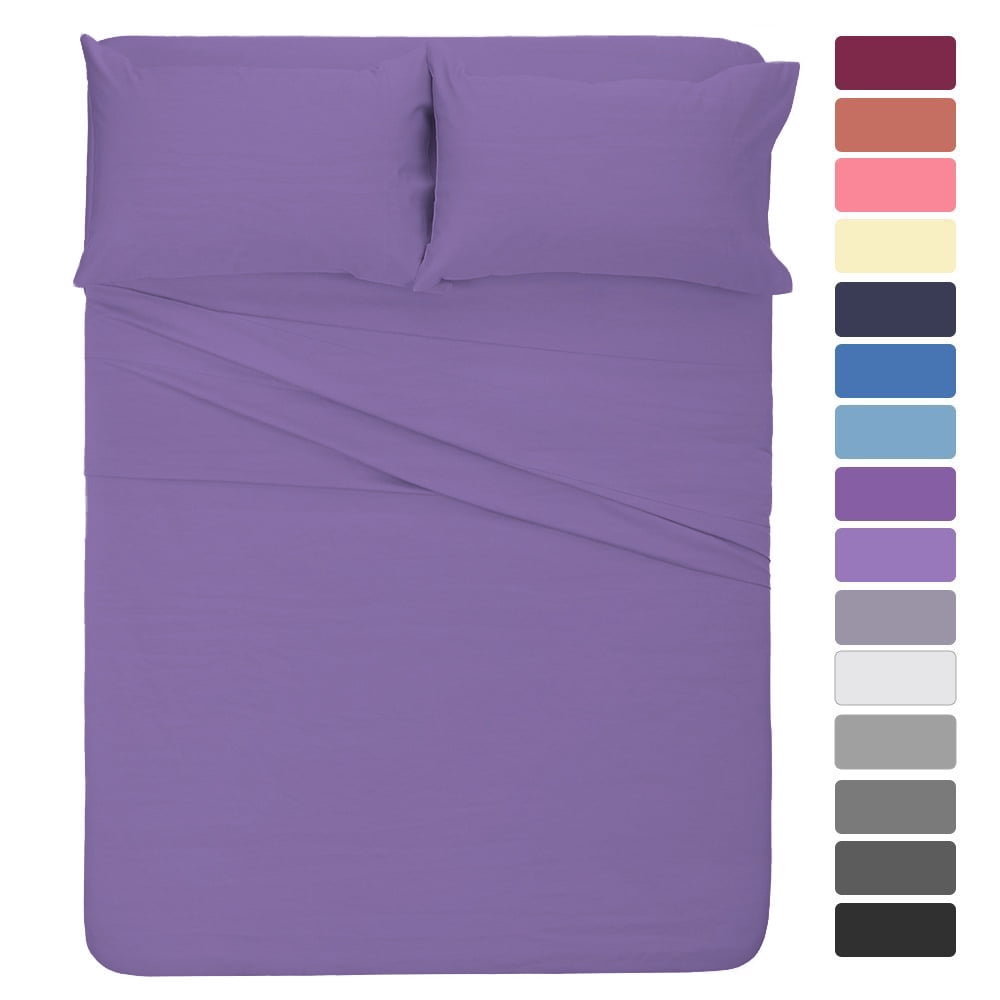 The Great American Store Ultra-Soft 1800 Series Solid 4PC Sheet Set ...