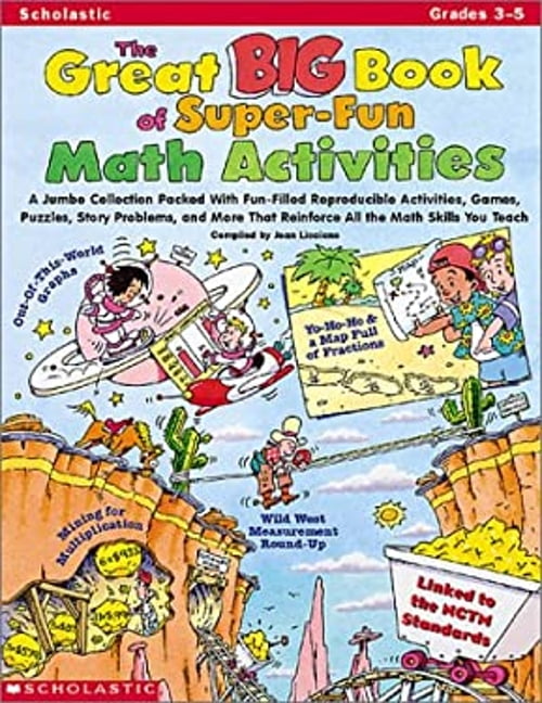 Pre-Owned The Great Big Book of Super-Fun Math Activities: A Jumbo ...
