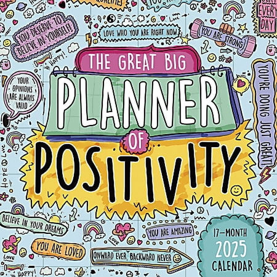 The Great Big Planner Of Positivity 2025 Wall Planner, 17-Months ...