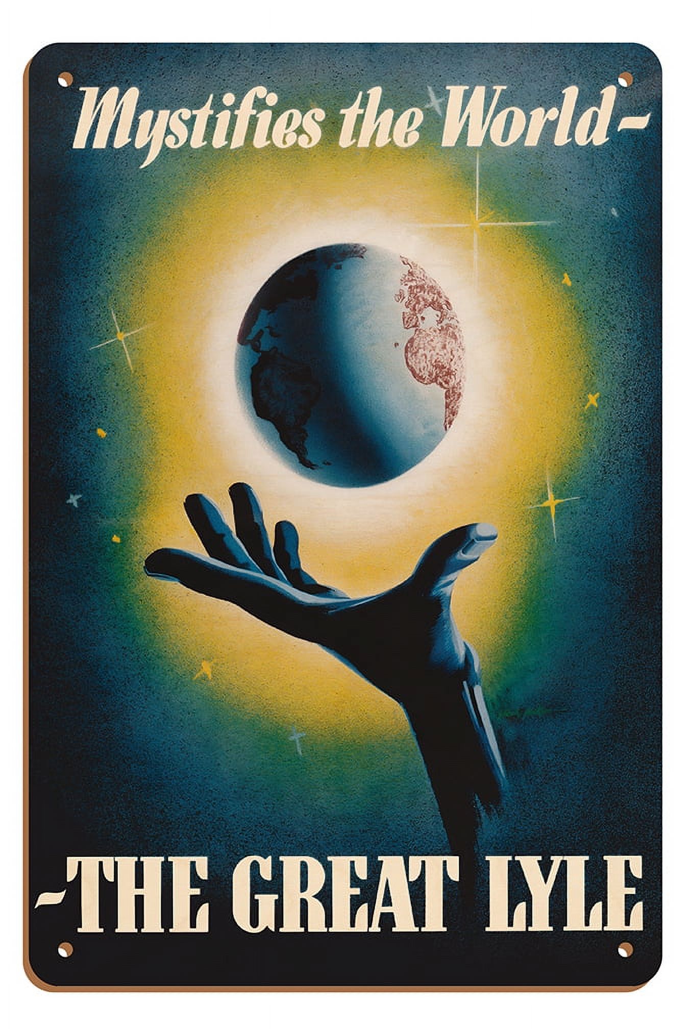 The Great Cecil Lyle - Mystifies the World - Vintage Magic Poster c ...