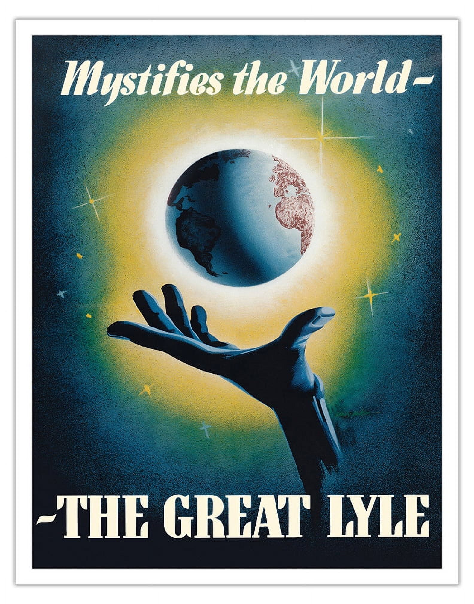 The Great Cecil Lyle - Mystifies the World - Vintage Magic Poster c ...