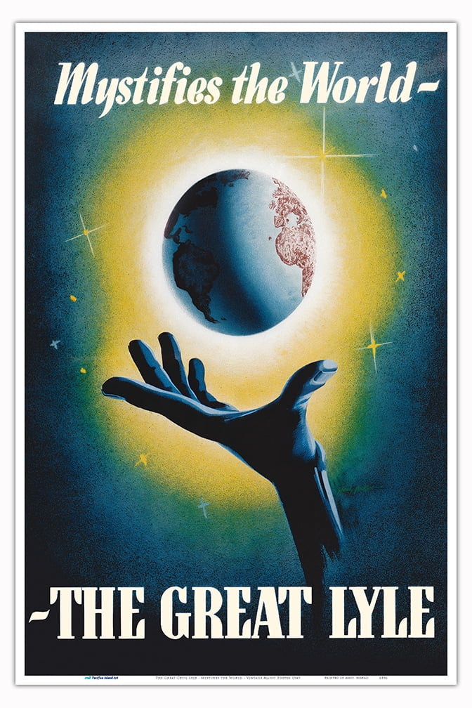 The Great Cecil Lyle - Mystifies the World - Vintage Magic Poster c ...