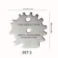 The Great Cow Bristle-Free Stainless Steel BBQ Grill Scraper, 2.5 in ...