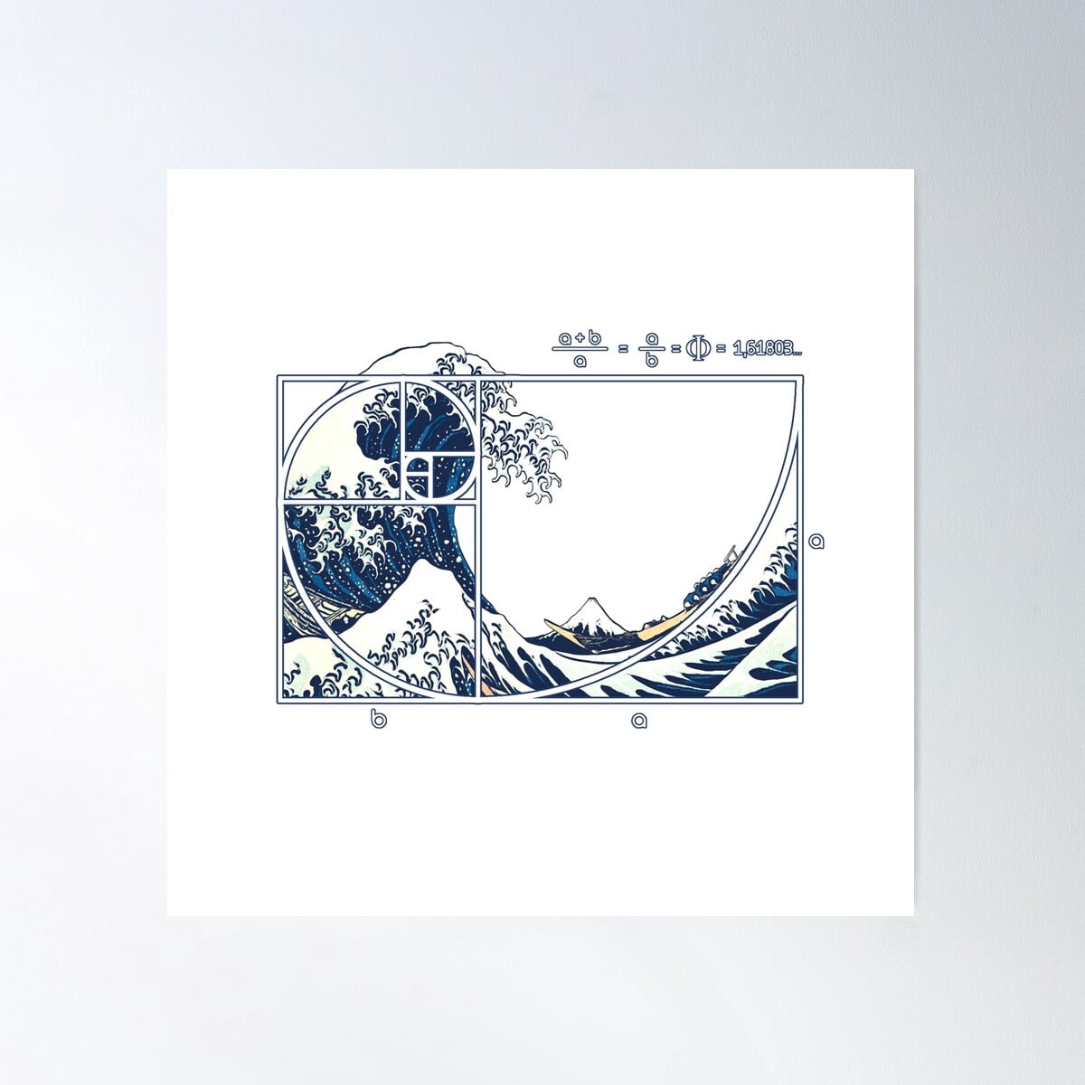 The Great Fibonacci Wave Poster Wall Art, Modern Wall Decor For Living ...