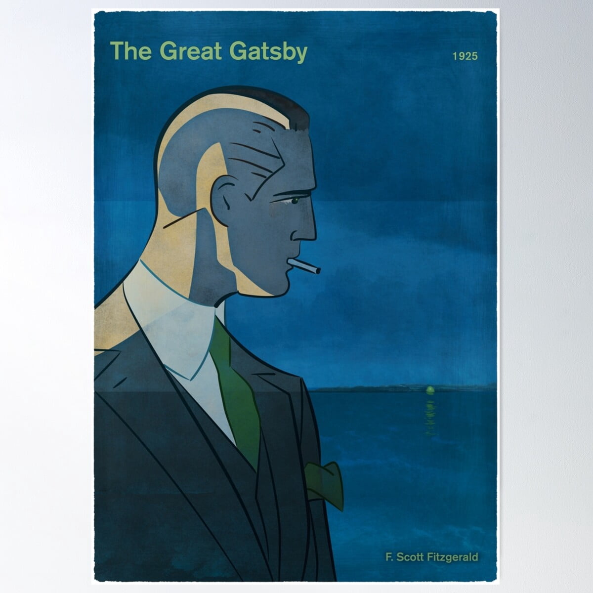 The Great Gatsby, F. Scott Fitzgerald Literary Art For Book Lovers ...