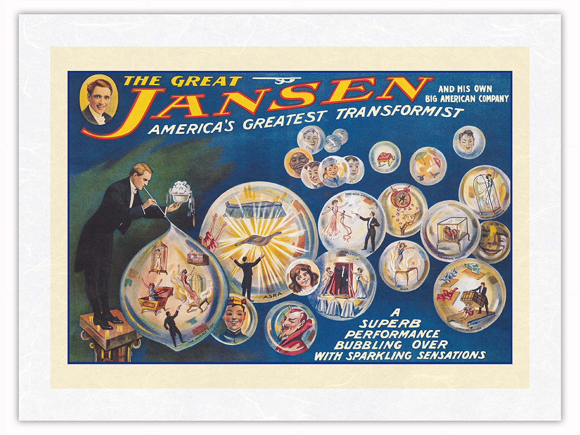 The Great Jansen - America’s Great Transformist - Vintage Magic Poster ...