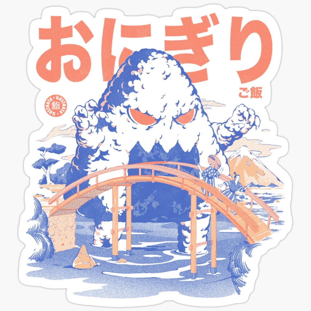 The Great Onigiri Sticker Phone Decal Water Bottle Stickers Car Decals ...
