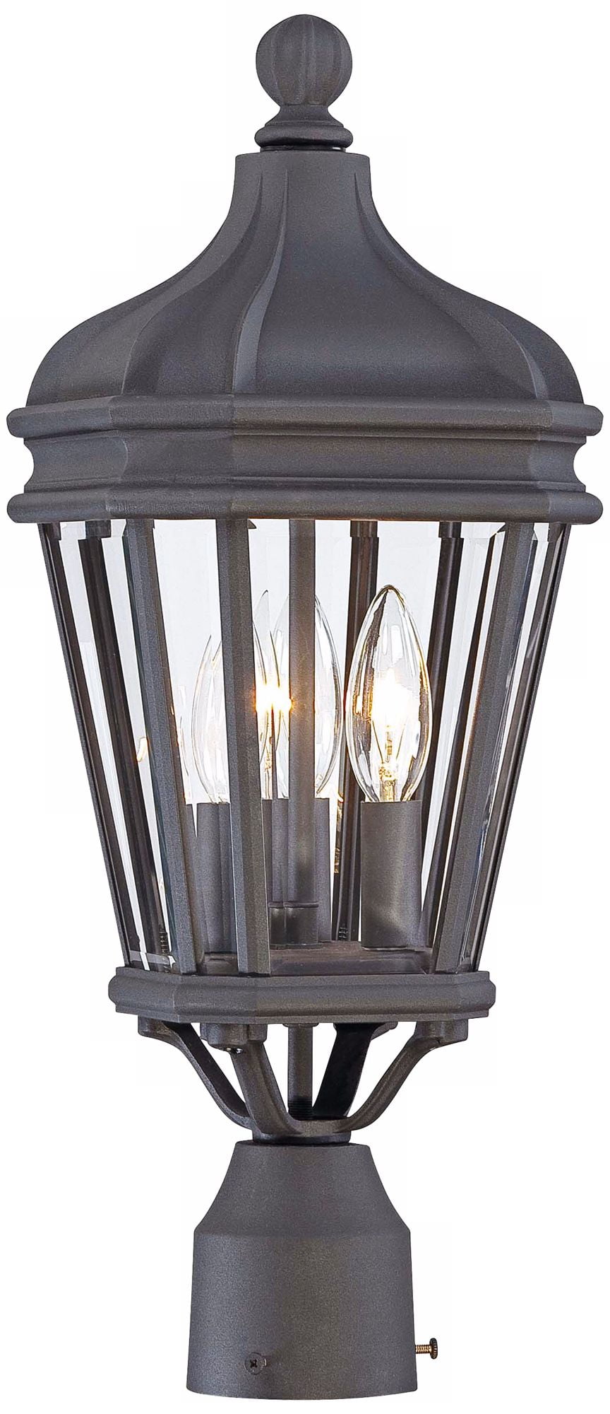 Minka Lavery - Great Outdoors - Harrison- 3 Light Outdoor Post Mount In ...