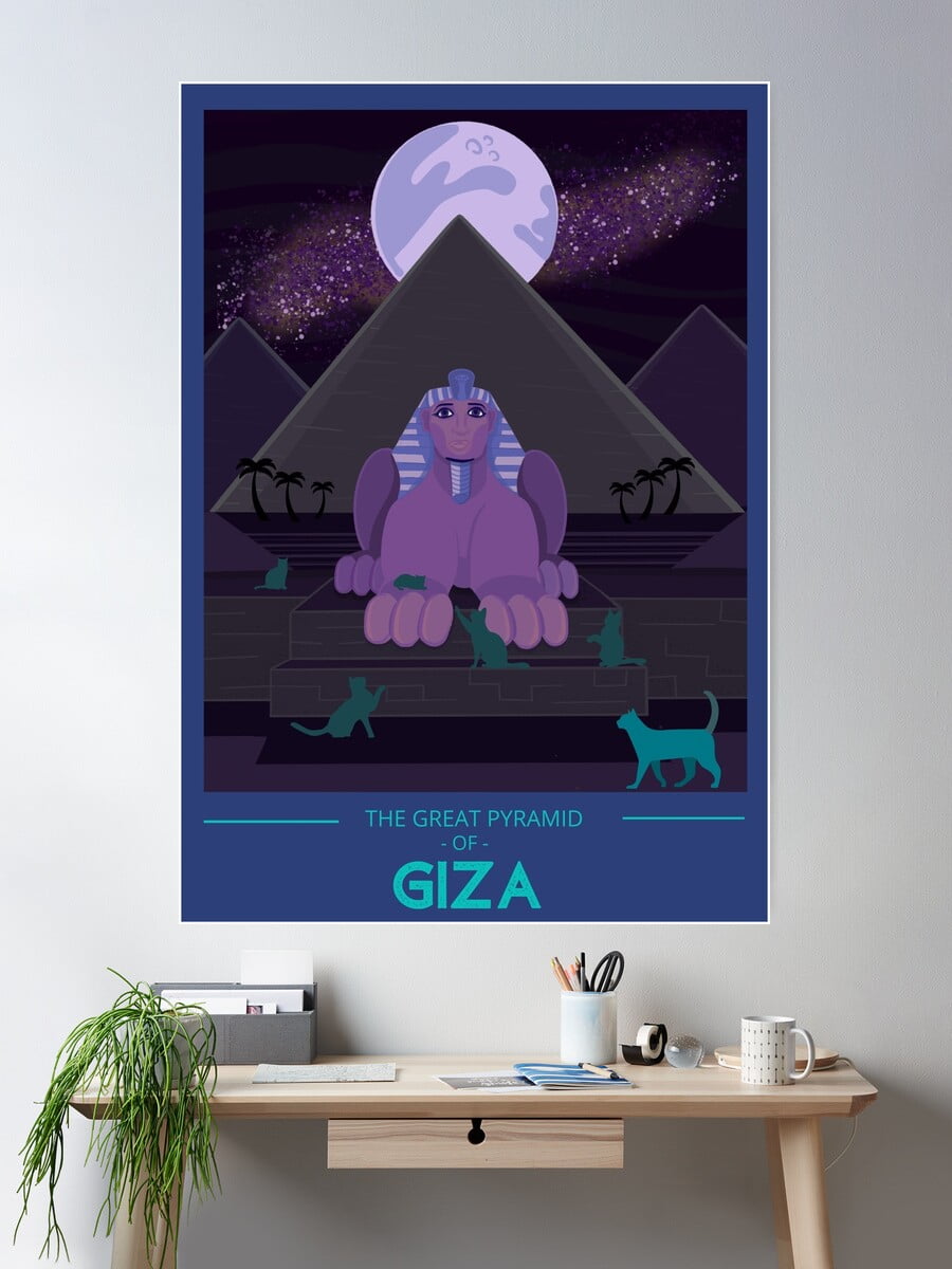 The Great Pyramid Of Giza Poster Wall Art, Modern Wall Decor For Living ...