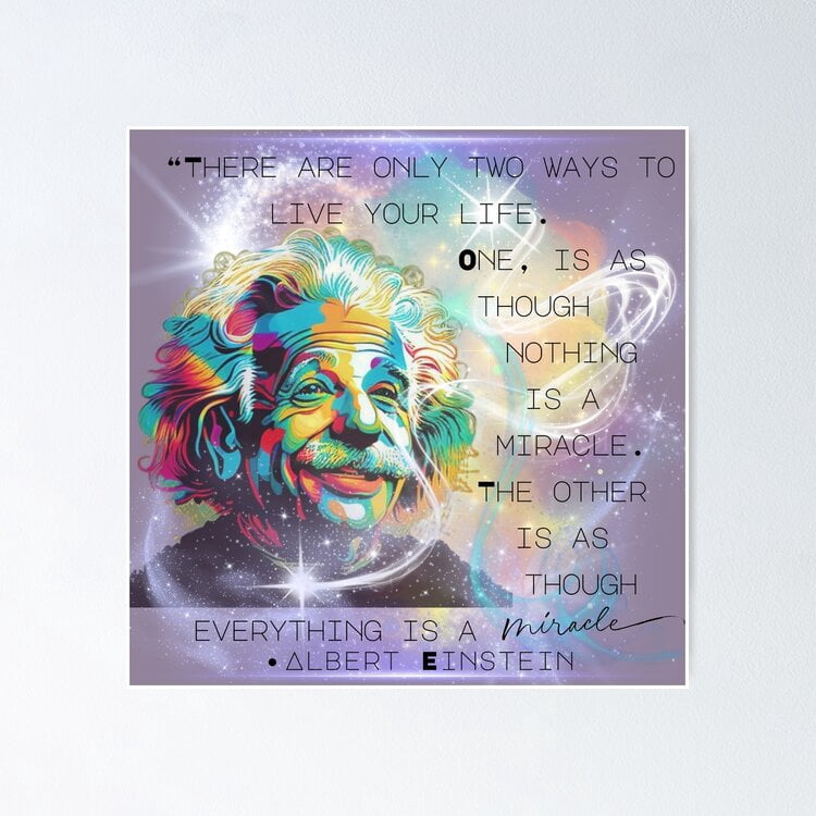 The Great Quotes Of Albert Einstein Poster- Unframed Poster | Wall Art ...