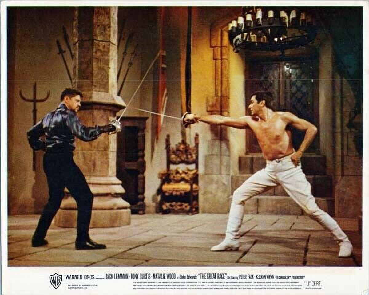 The Great Race Tony Curtis sword fights Ross Martin 8x10 inch photo ...