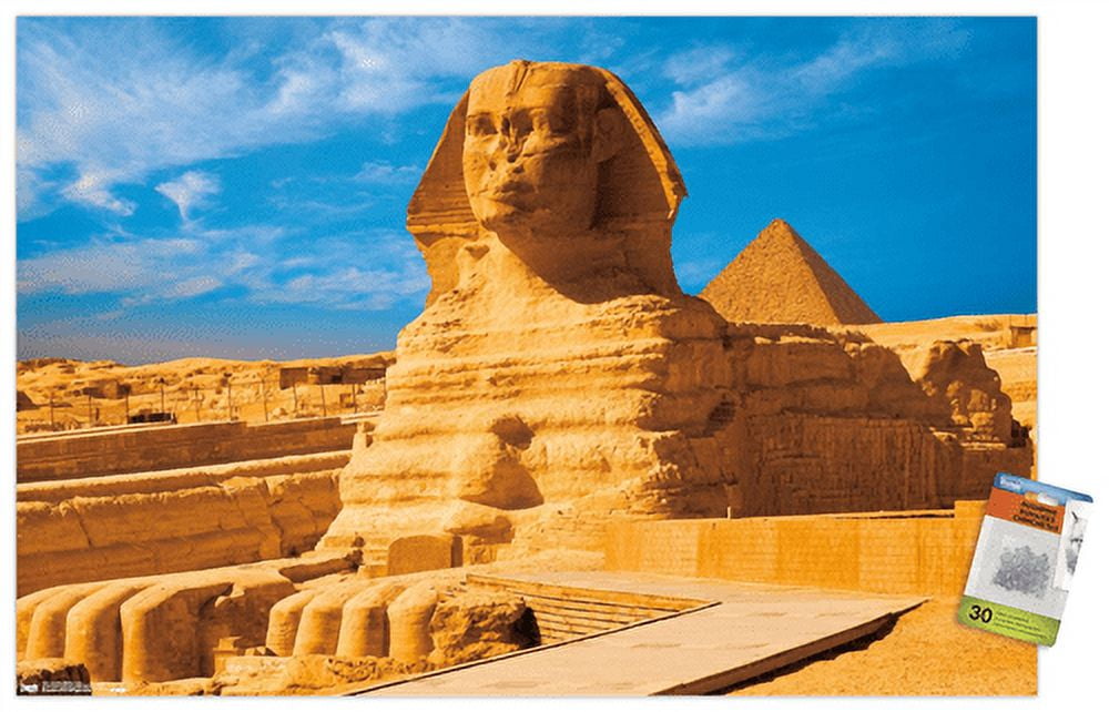 The Great Sphinx Of Giza Wall Poster with Push Pins, 22.375" x 34" - Walmart Business Supplies