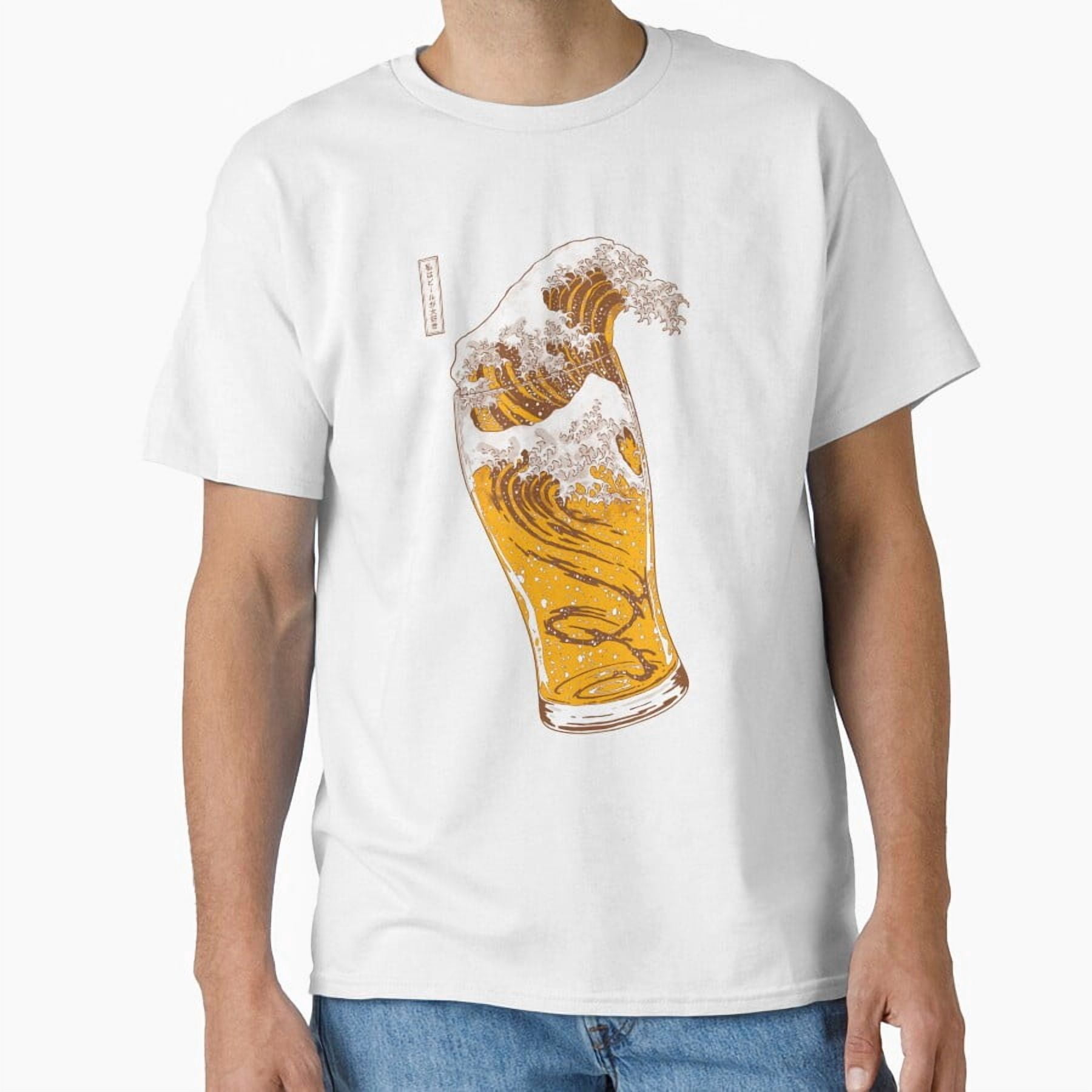 The Great Wave Hokusai Sea Foam Ocean Parody Beverage T-Shirt - Walmart.com