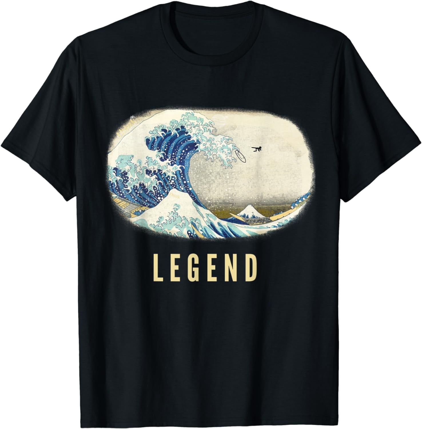 The Great Wave T-Shirt Funny Full Send Legend Surfer Gift - Walmart.com