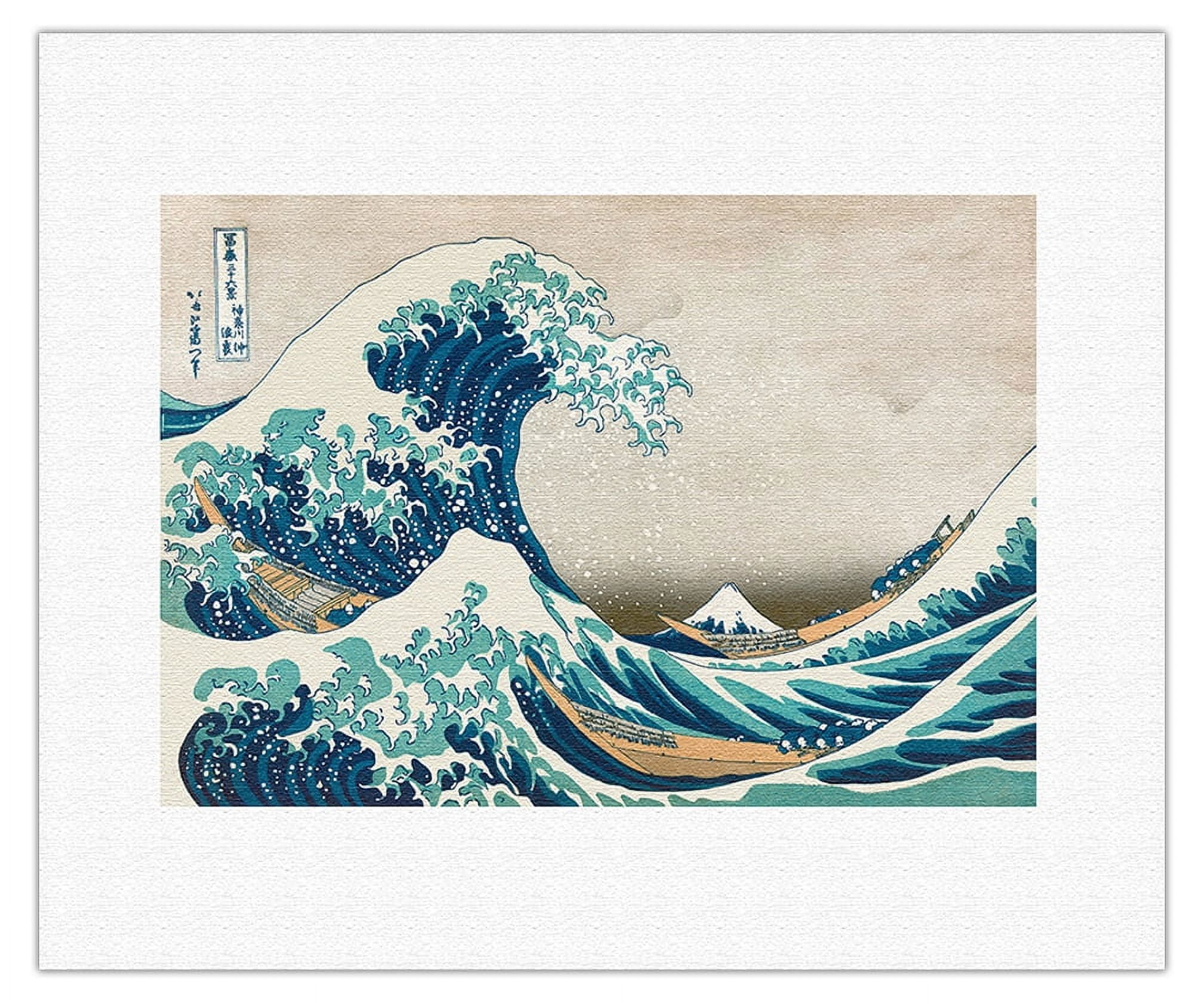 The Great Wave off Kanagawa - Mount Fuji - Vintage Japanese Woodblock ...