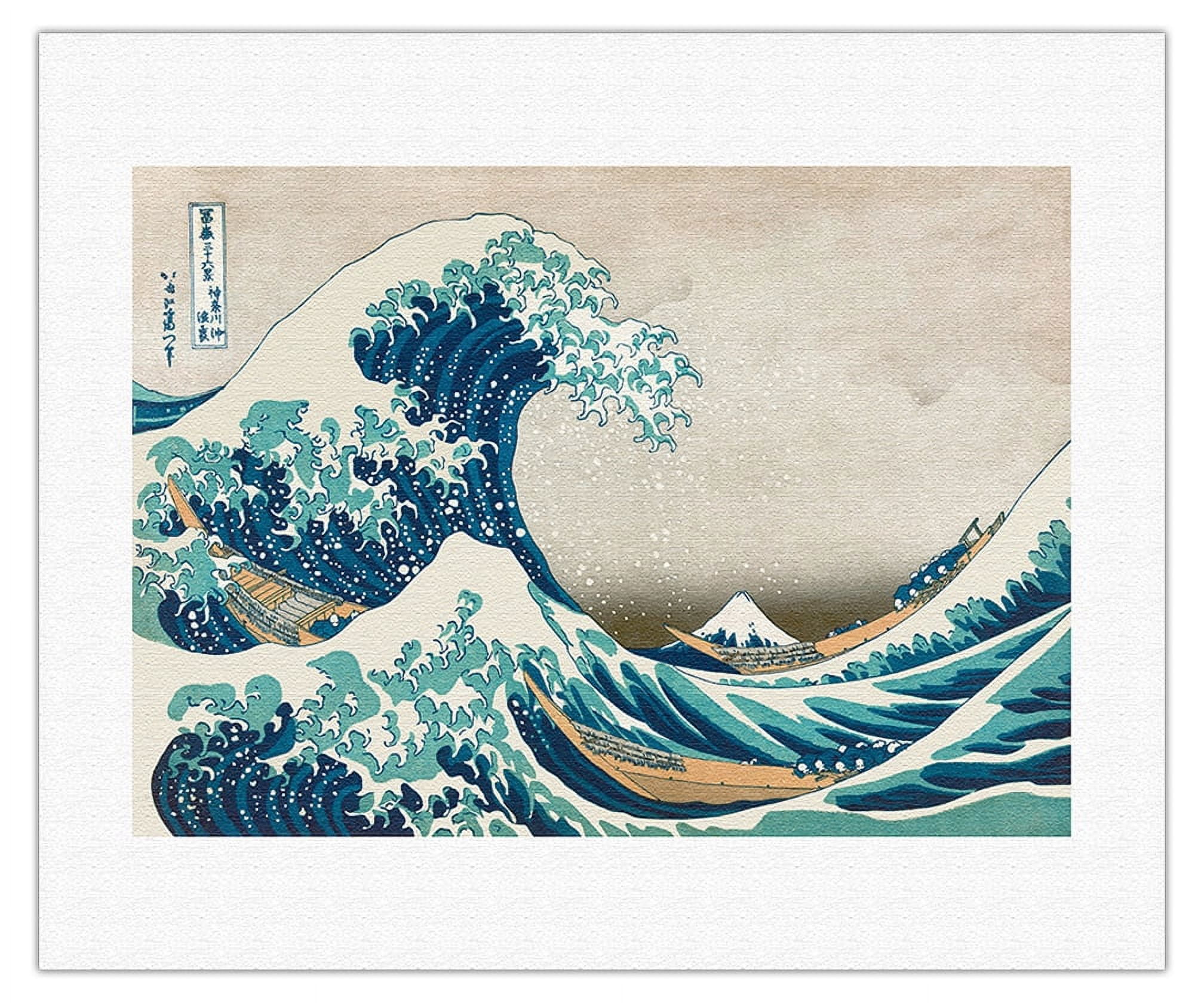 The Great Wave off Kanagawa - Mount Fuji - Vintage Japanese Woodblock ...