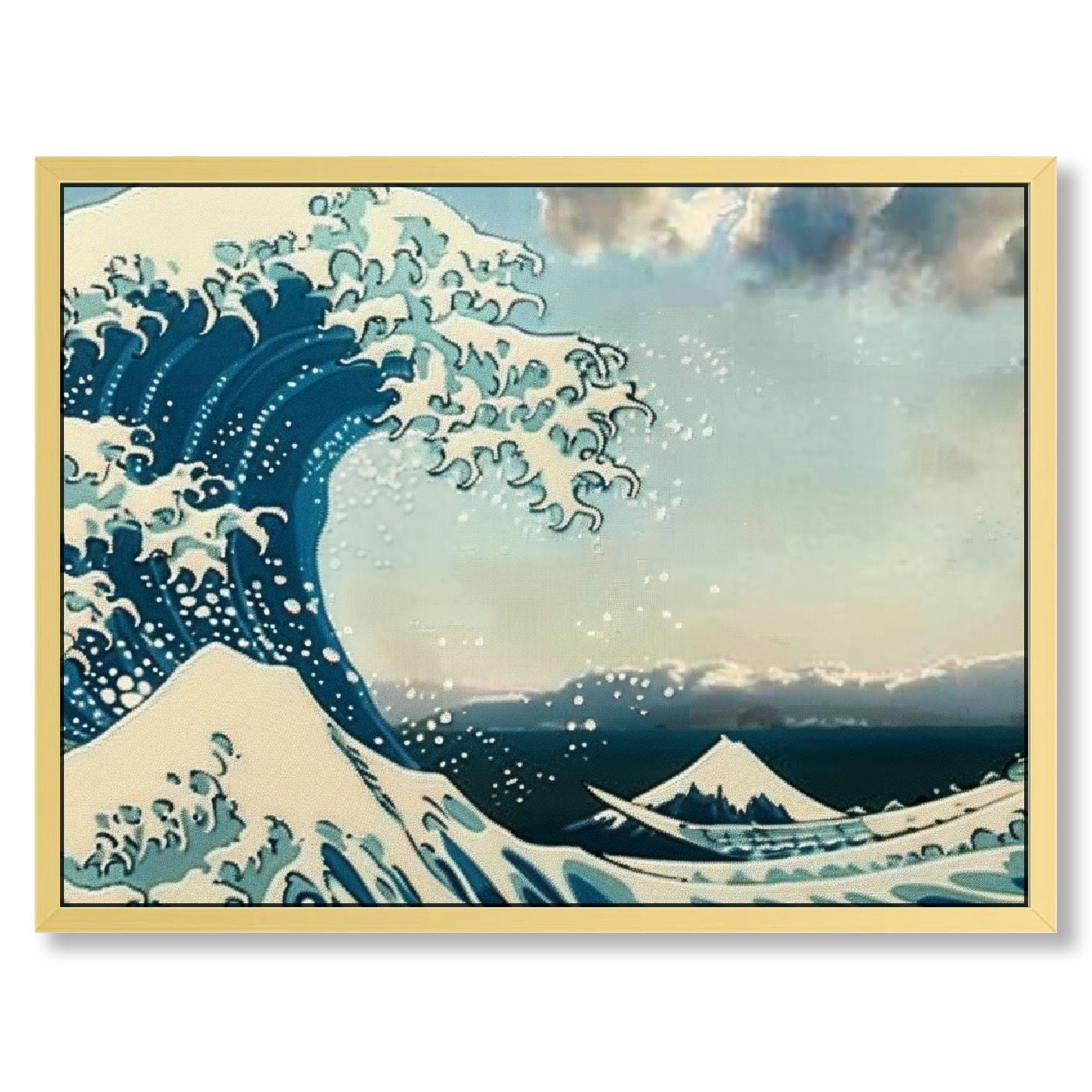 The Great Wave off Kanagawa - Mount Fuji - Vintage Japanese Woodblock ...