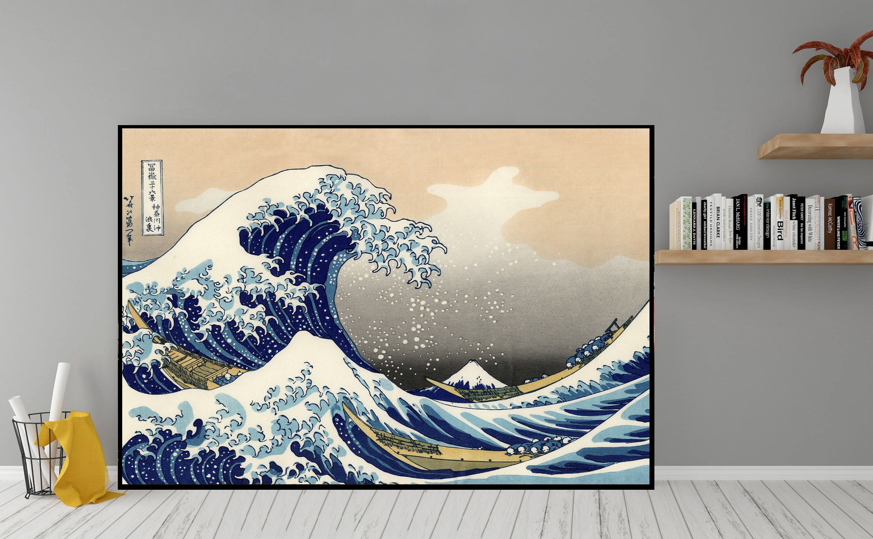 The Great Wave off Kanagawa, Ukiyo-e - High Quality Canvas Wall Art ...