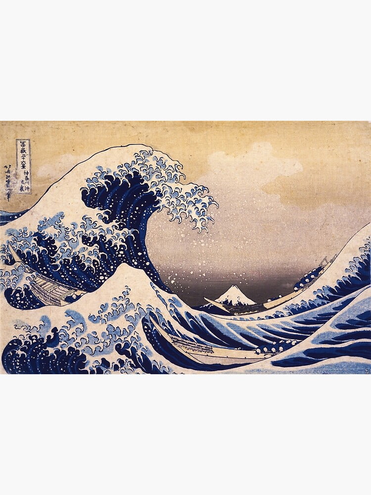 The Great Wave off Kanagawa by Katsushika Hokusai (c 1830-1833) Poster Framed-unframed - Walmart.com