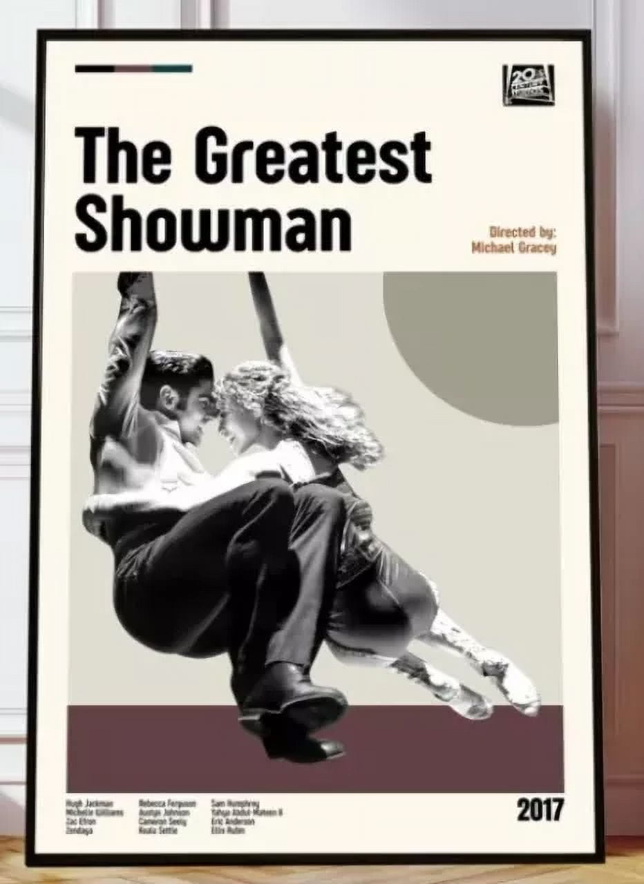 The Greatest Showman Poster, Hugh Jackman, Mid Century Modern Art NO ...