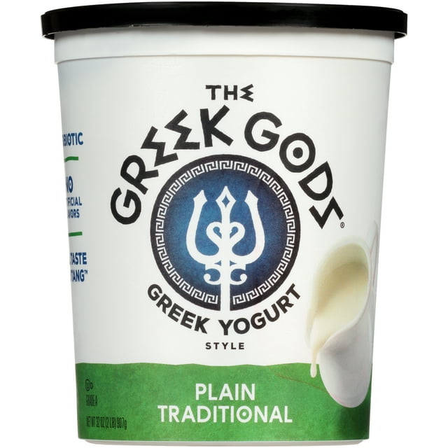 The Greek Gods Probiotic Plain Traditional Greek Yogurt, 32 oz ...