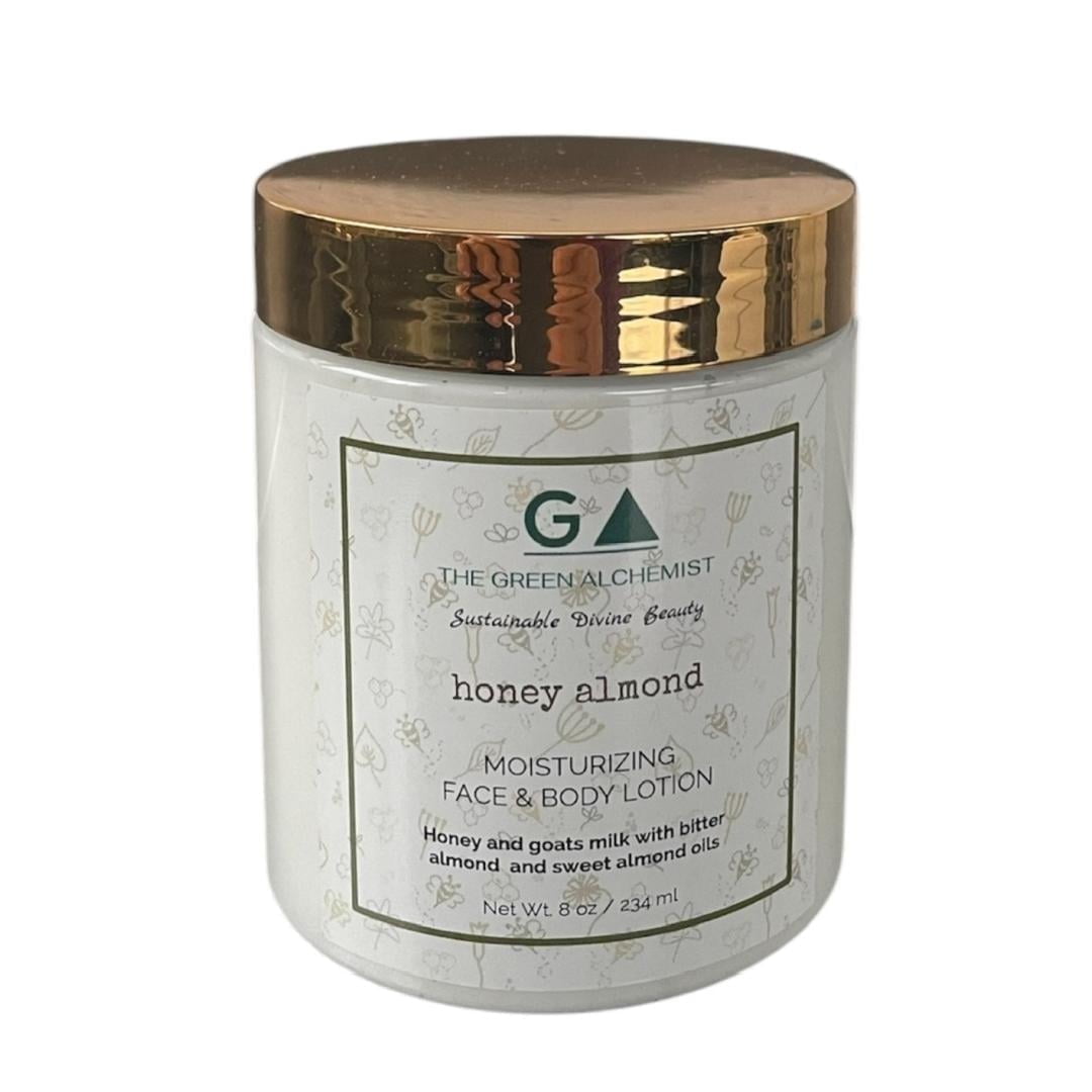 The Green Alchemist Honey Almond Moisturizing Face & Body Lotion, 8 oz ...