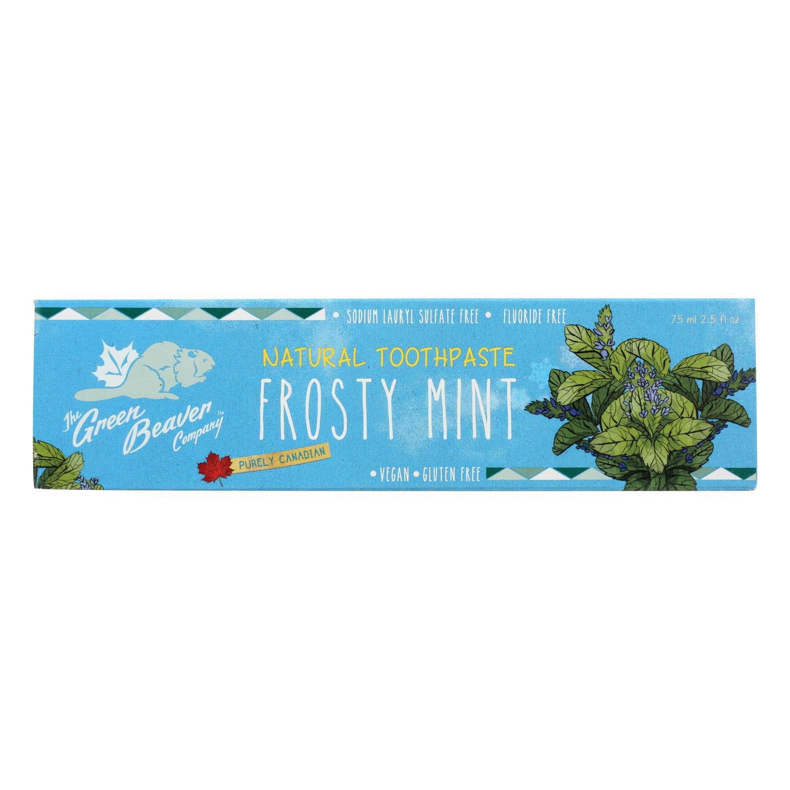 The Green Beaver Toothpaste - Frosty Mint Toothpaste - Case of 1 - 2.5 ...