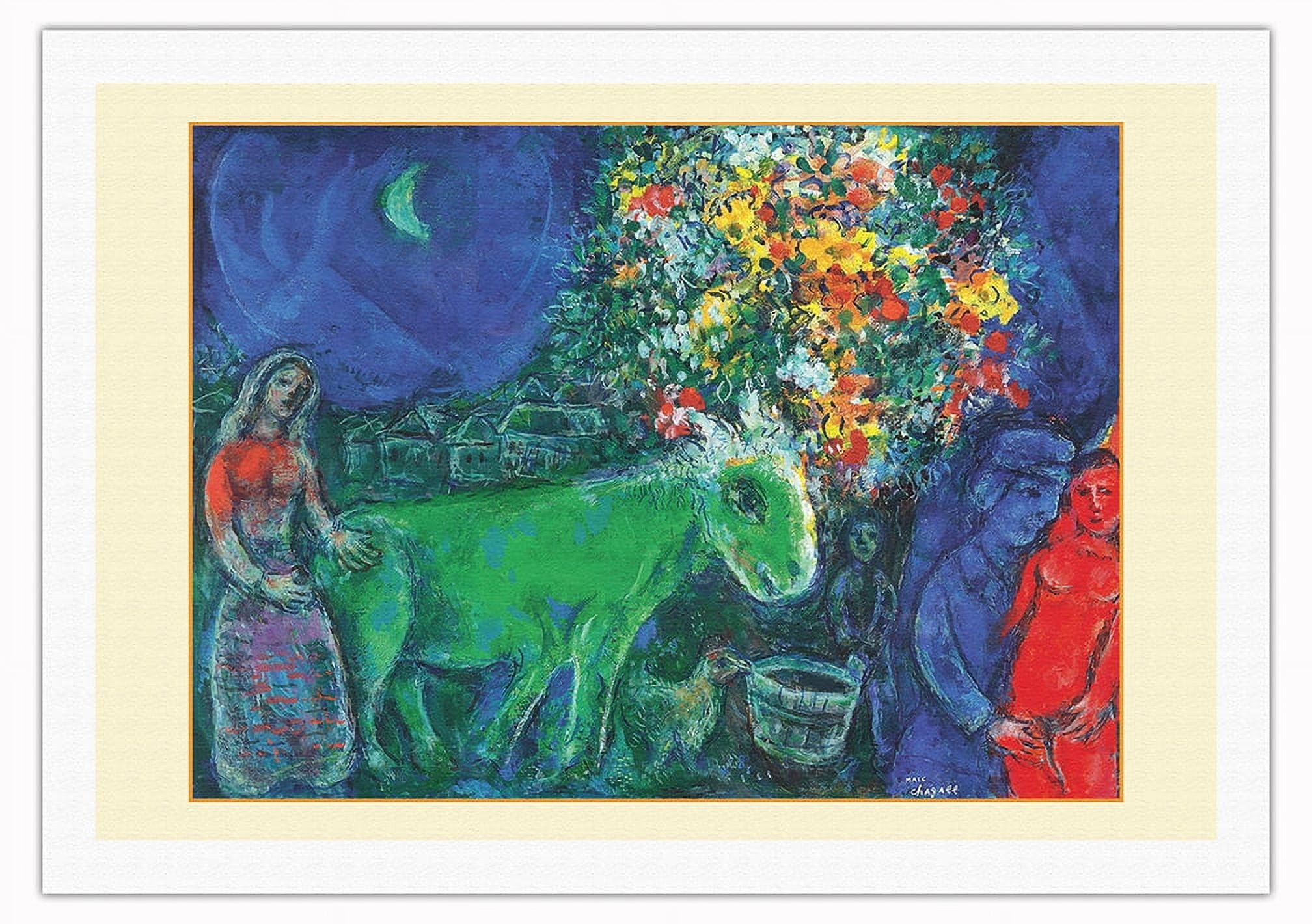 The Green Donkey - From an Original Color Painting by Marc Chagall c ...