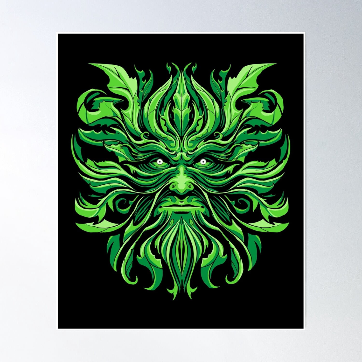 The Green Man Poster Wall Art, Modern Wall Decor, 24x36 UNFRAMED ...