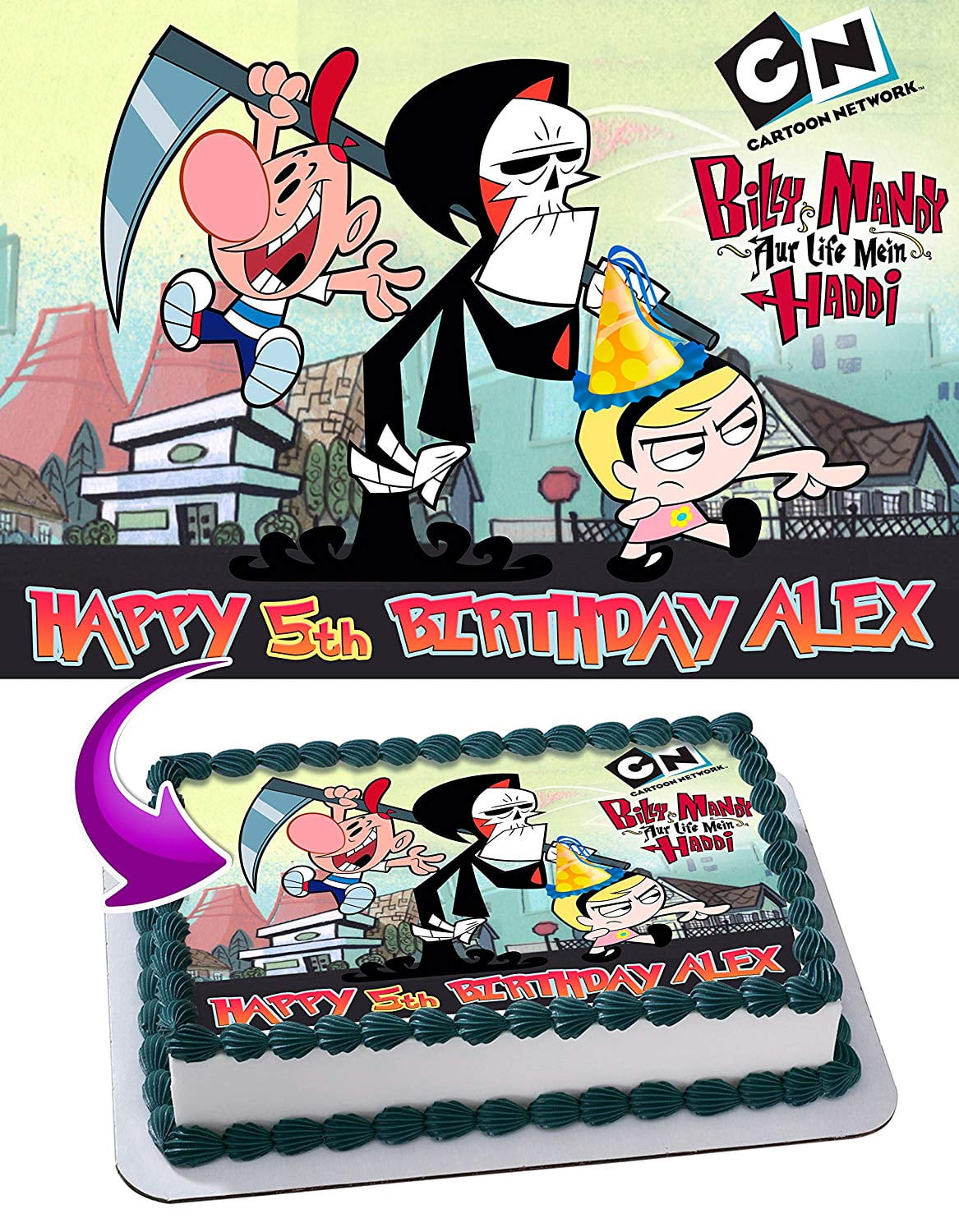 The Grim Adventures of Billy Mandy Edible Cake Image Topper ...