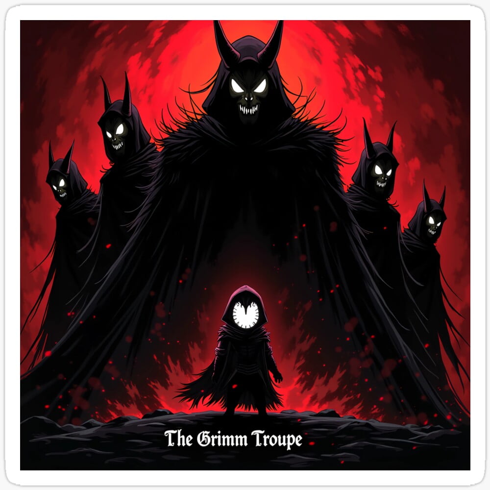 The Grimm Troupe - Hollow Knight Dark Fantasy Poster Sticker Phone ...