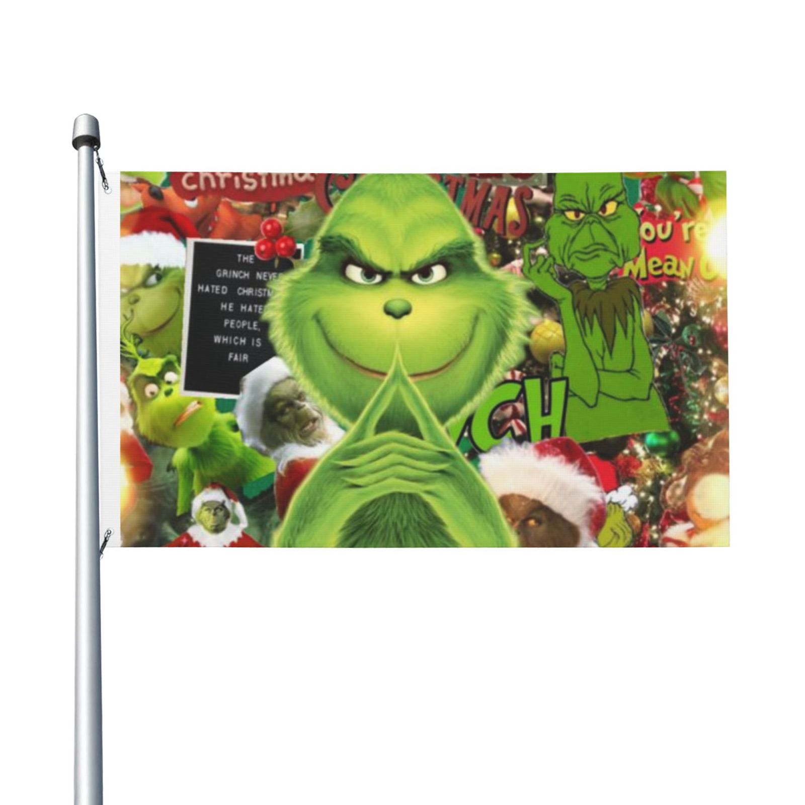 The Grinch 26 3x5ft Face Flag Fade Proof Holiday Fall Flag Outdoor ...