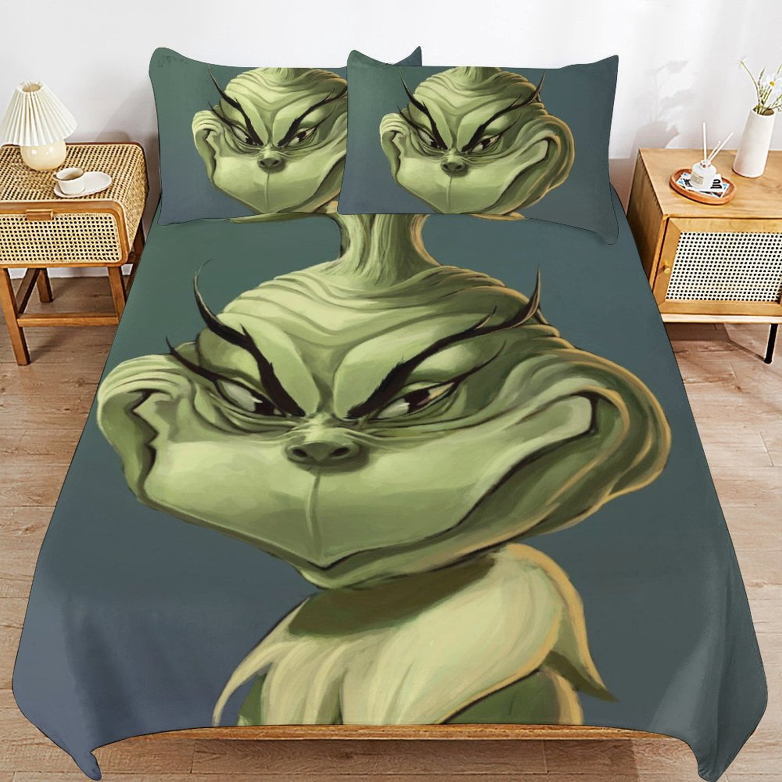 The-Grinch 3-Piece All Season Bedding Set, Comforter Set with Pillow ...