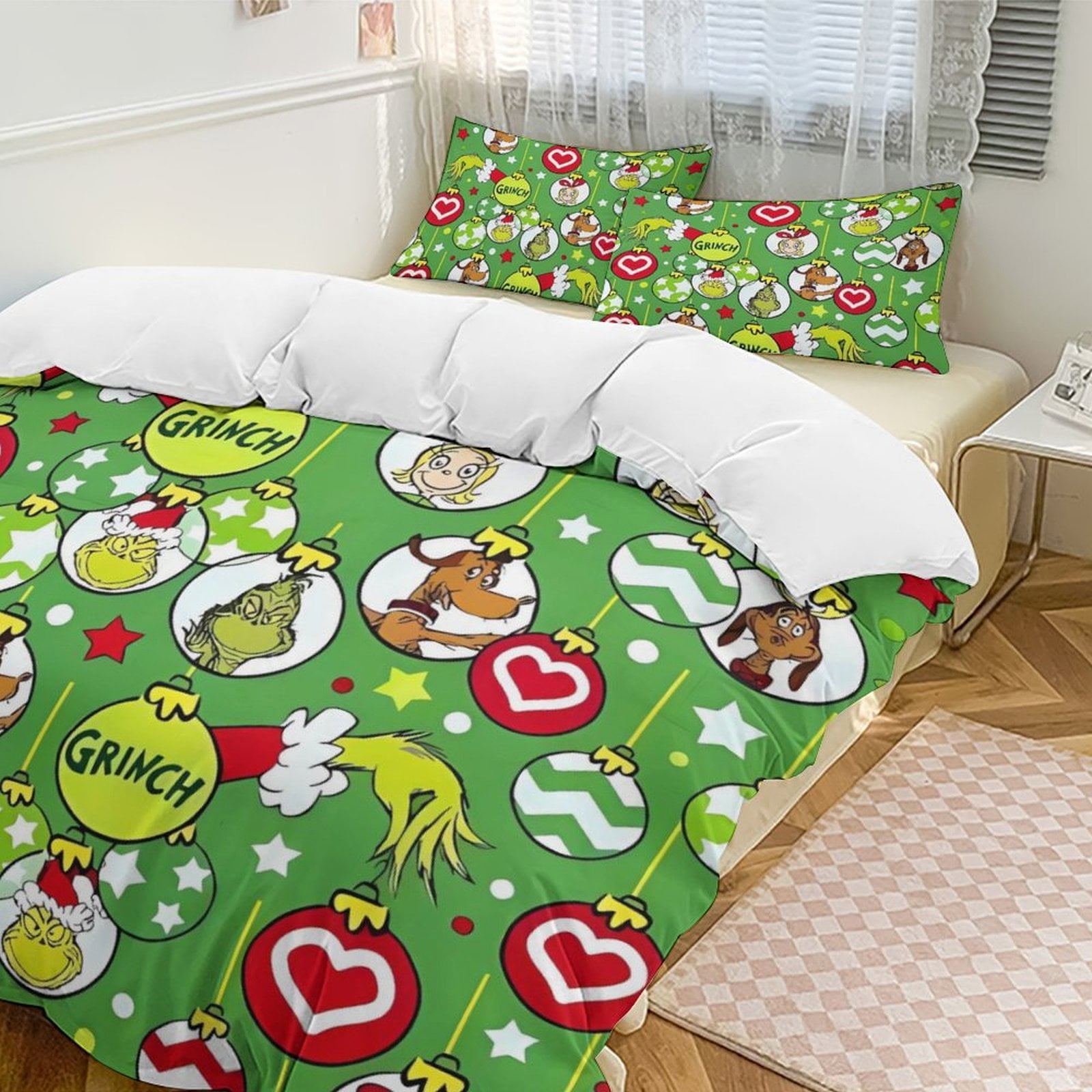 The Grinch 34 Three Piece Duvet Cover Set Duvet Cover 3 Piece Bedding ...
