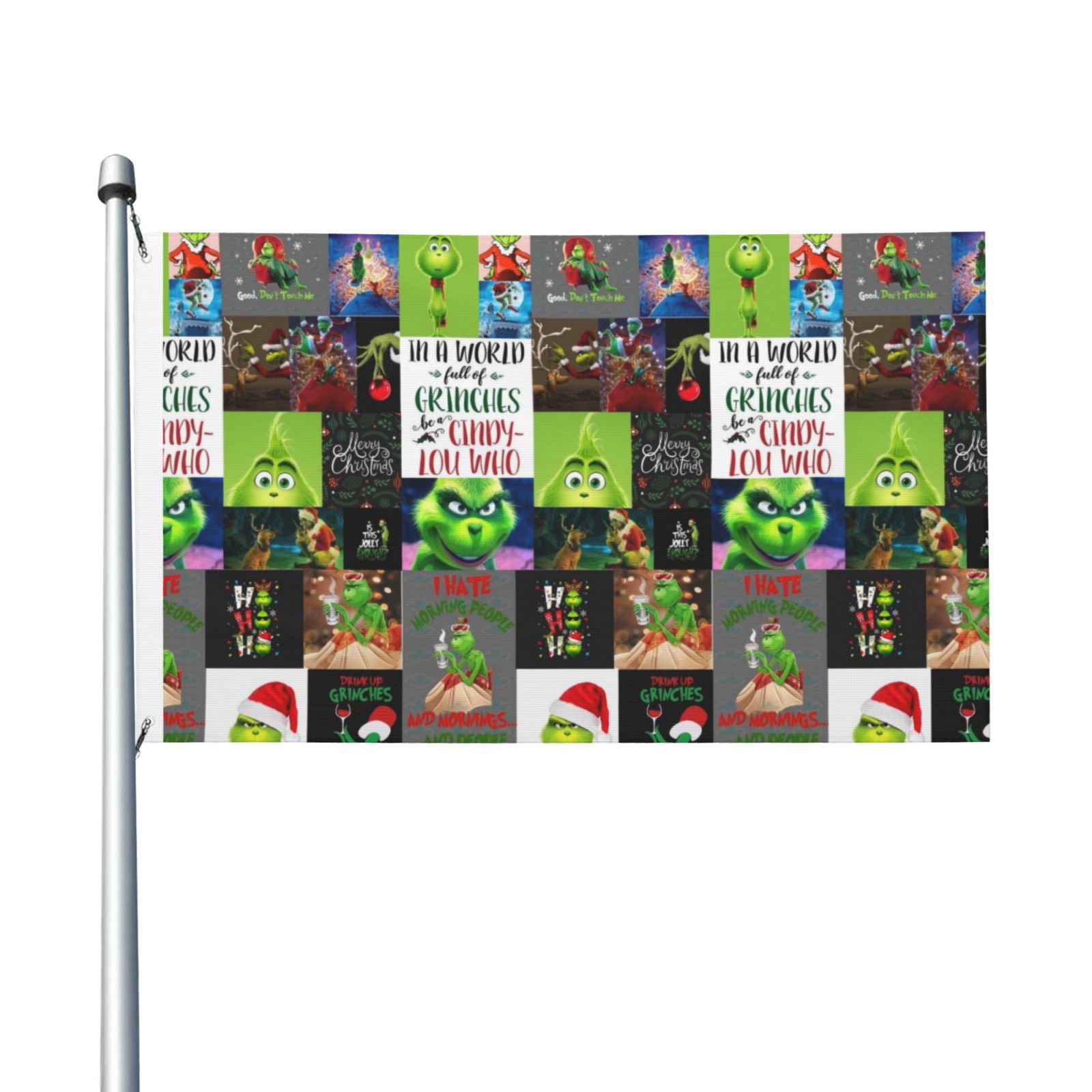 The Grinch 35 3x5ft Face Flag Fade Proof Holiday Fall Flag Outdoor ...