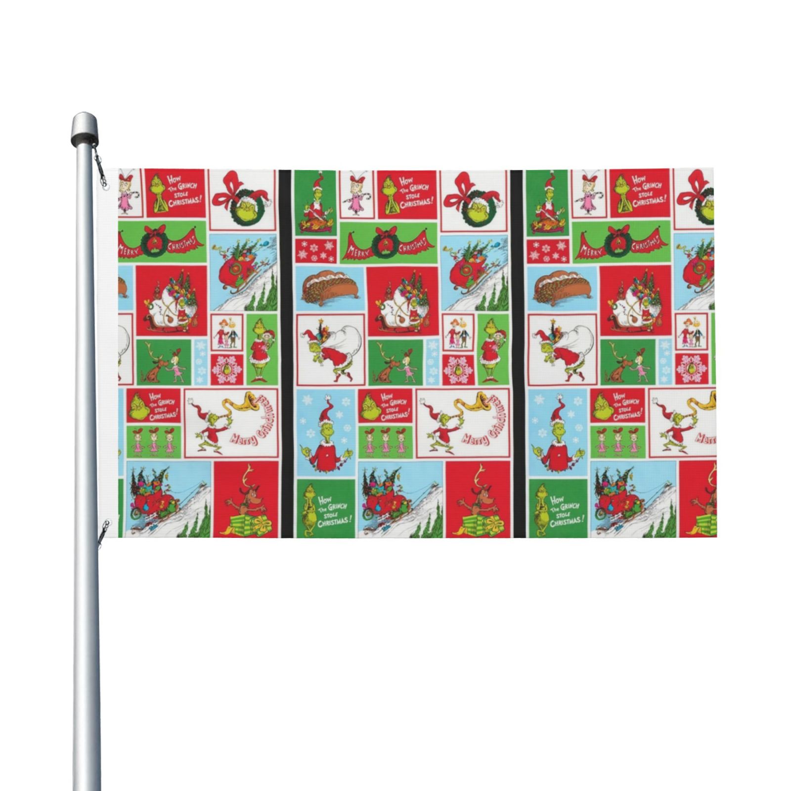 The Grinch 36 3x5ft Face Flag Fade Proof Holiday Fall Flag Outdoor ...
