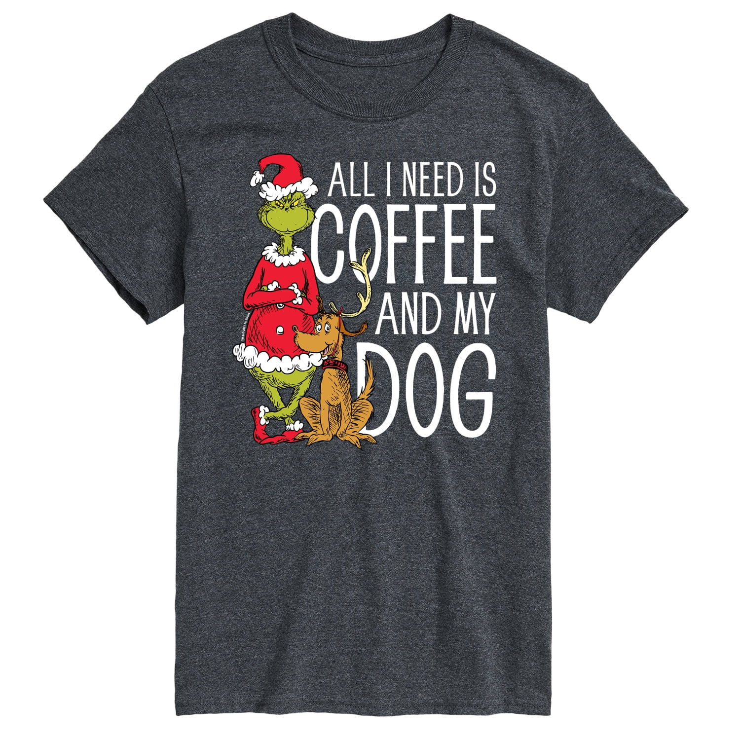 The Grinch - All I Need Is Coffee And My Dog - Men's Short Sleeve ...