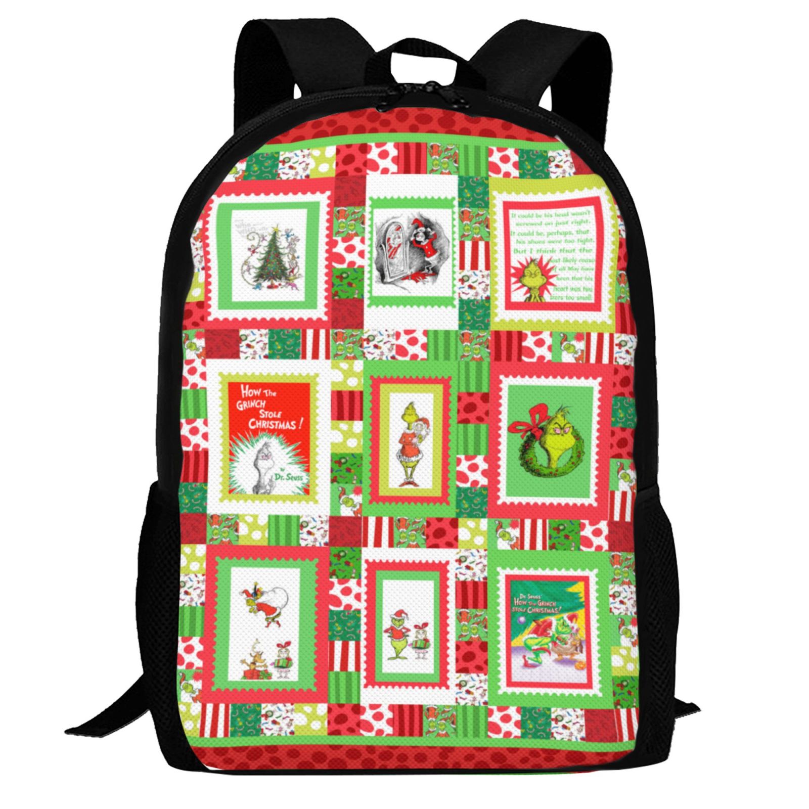 The Grinch Backpack,3d Print Laptop Backpack Lightweight Casual Daypack ...