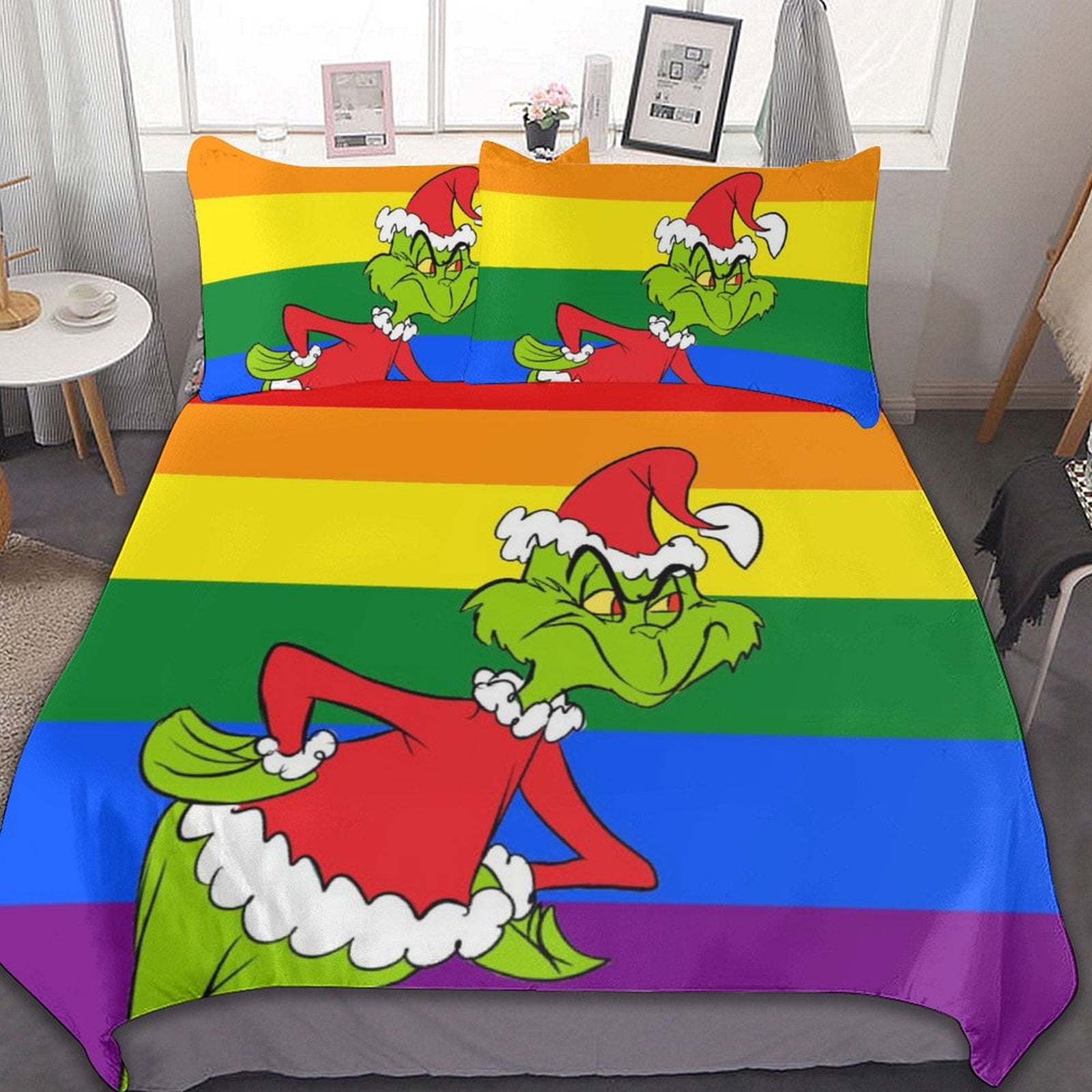 The Grinch Bed Duvet Cover Microfiber Bedding Sets 3D Printed ...