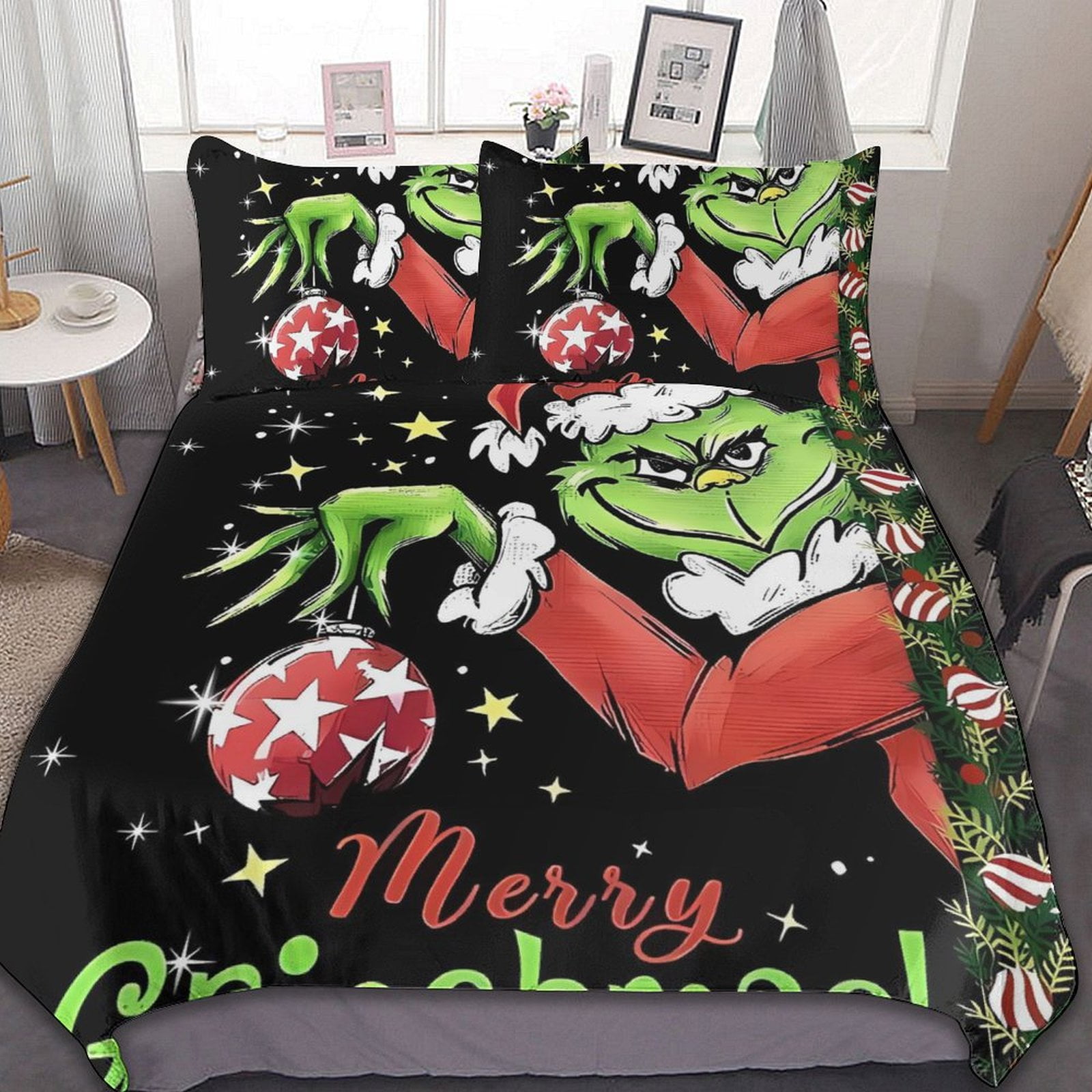 The Grinch Bed Duvet Cover Microfiber Bedding Sets 3D Printed ...