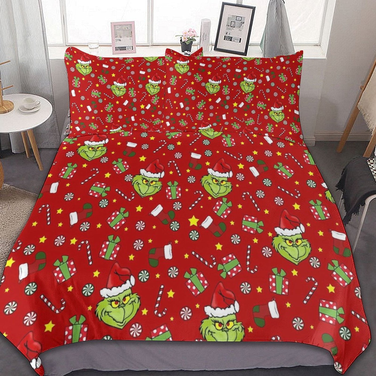 The Grinch Bed Duvet Cover Microfiber Bedding Sets 3D Printed ...