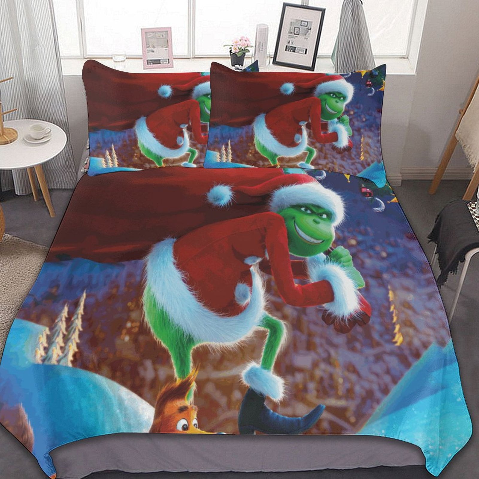 The Grinch Bed Duvet Cover Microfiber Bedding Sets 3D Printed ...