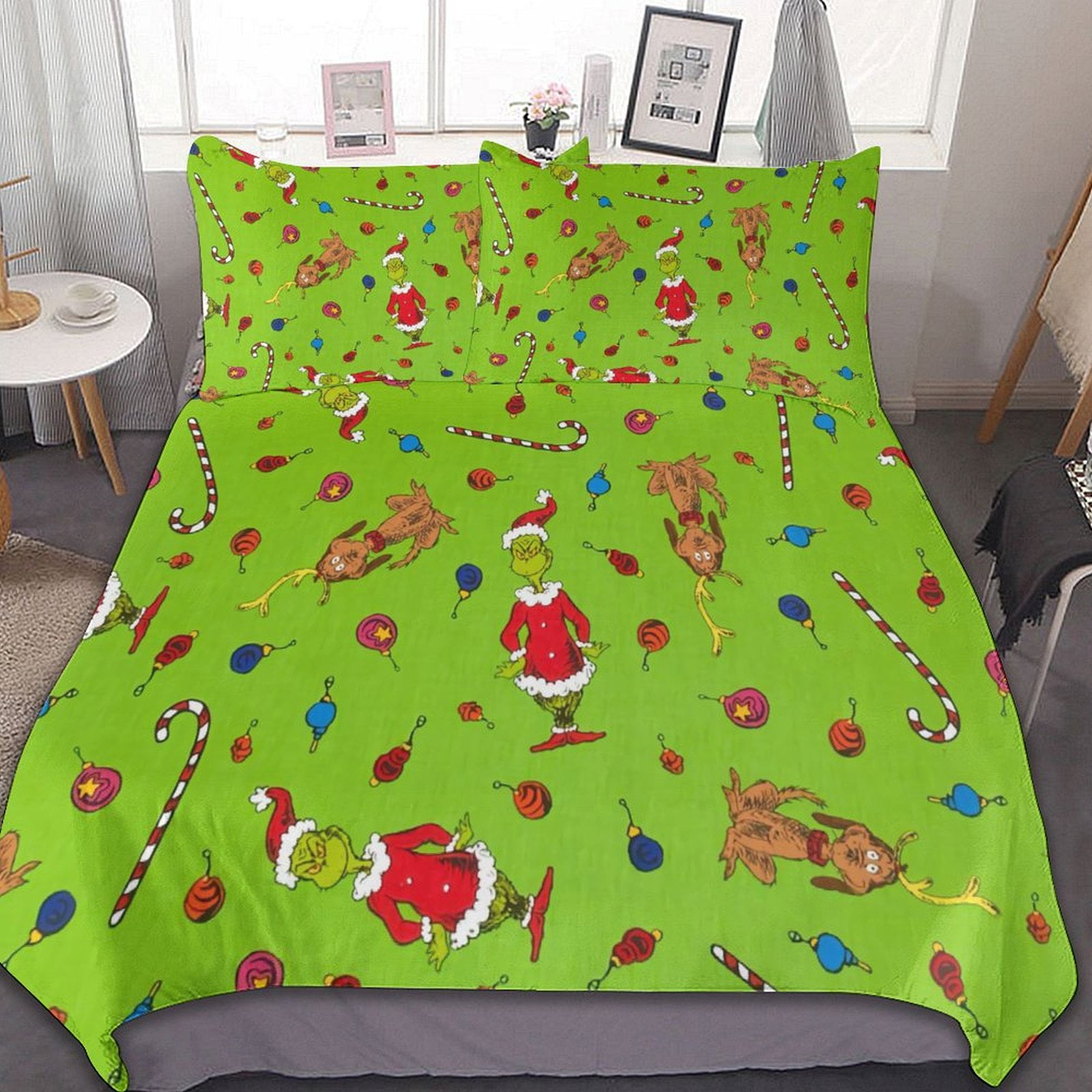 The Grinch Bed Duvet Cover Microfiber Bedding Sets 3D Printed ...