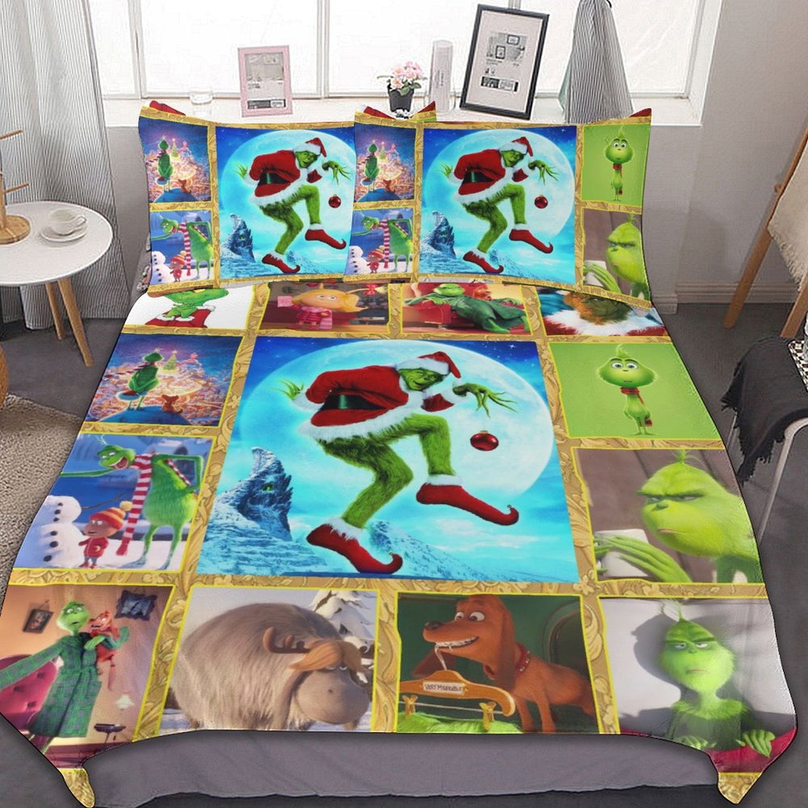 The Grinch Bed Duvet Cover Microfiber Bedding Sets 3D Printed ...