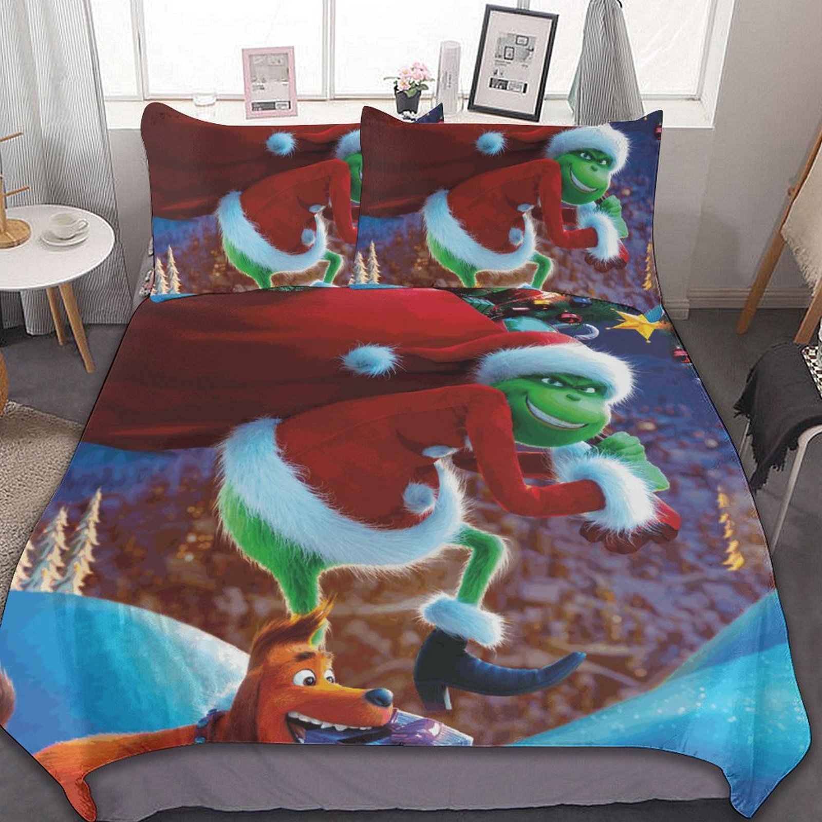 The Grinch Bed Duvet Cover Microfiber Bedding Sets 3D Printed ...