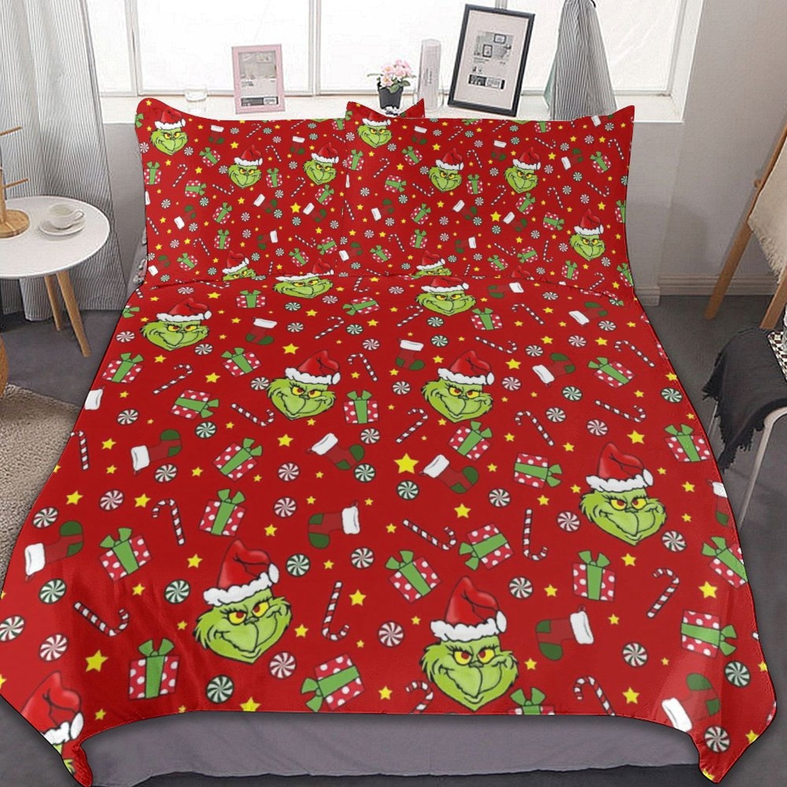 The Grinch Bed Duvet Cover Microfiber Bedding Sets 3D Printed ...