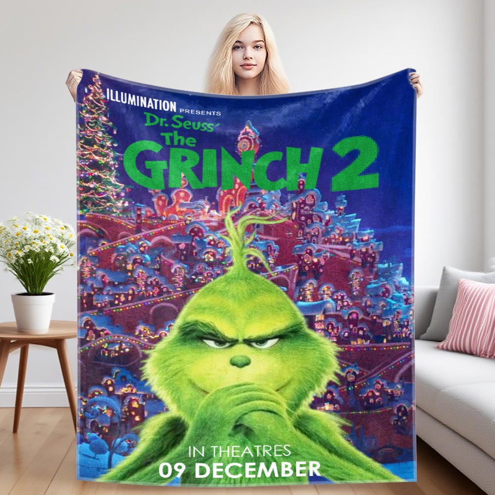 The Grinch Blankets Throw Birthday Gift Christmas 50 X 60 in Present ...