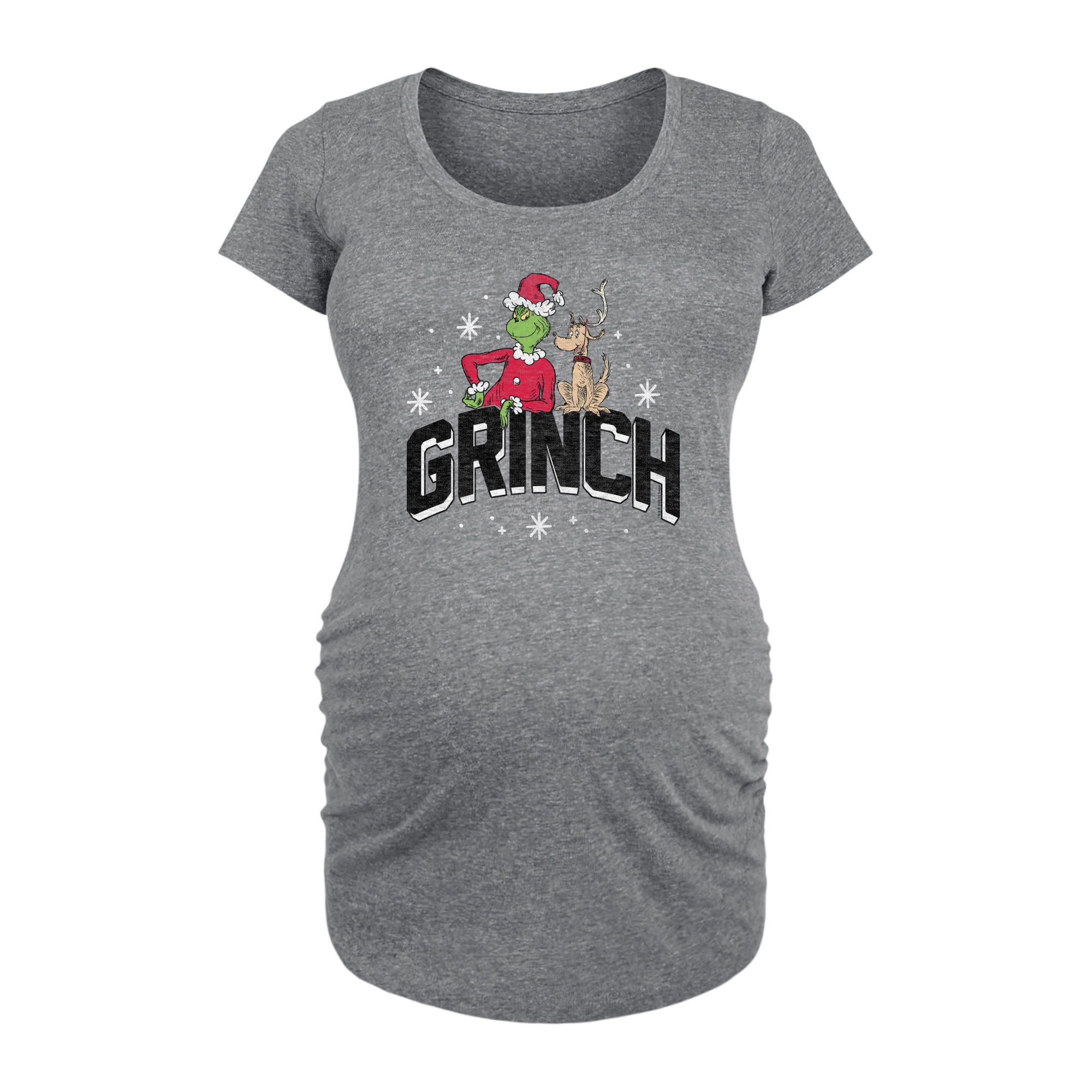 The Grinch - Block Letters And Max - Women's Maternity Scoop Neck ...